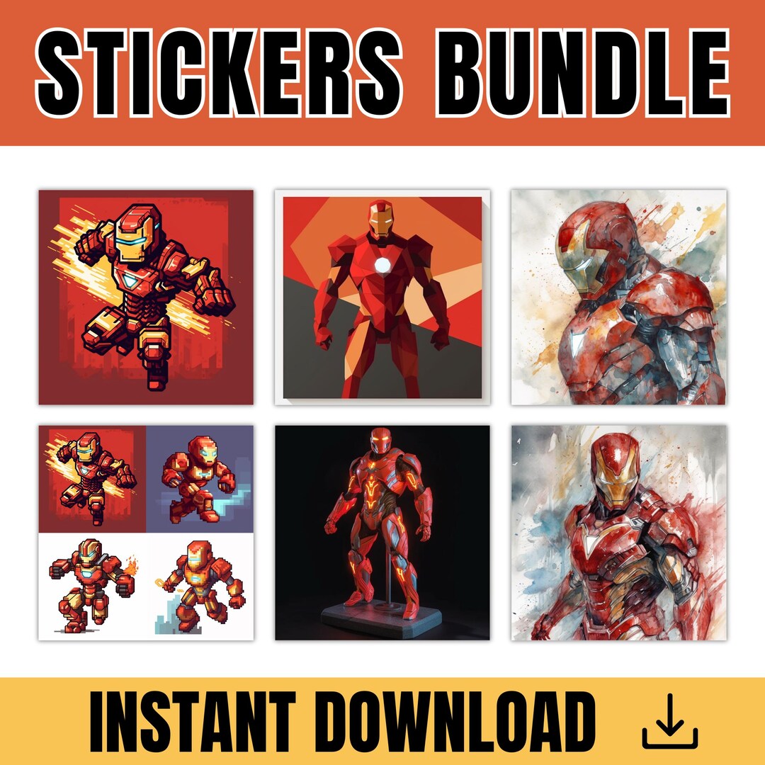 Iron Man Suit Sticker, Digital Avengers Stickers, Marvel Stickers ...