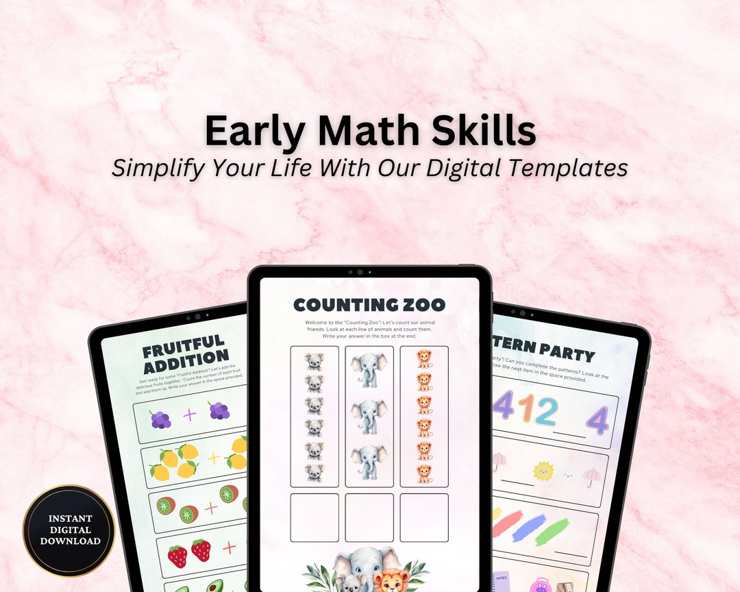Math Activities for Kids, Early Math Skills, Counting Activity Book ...