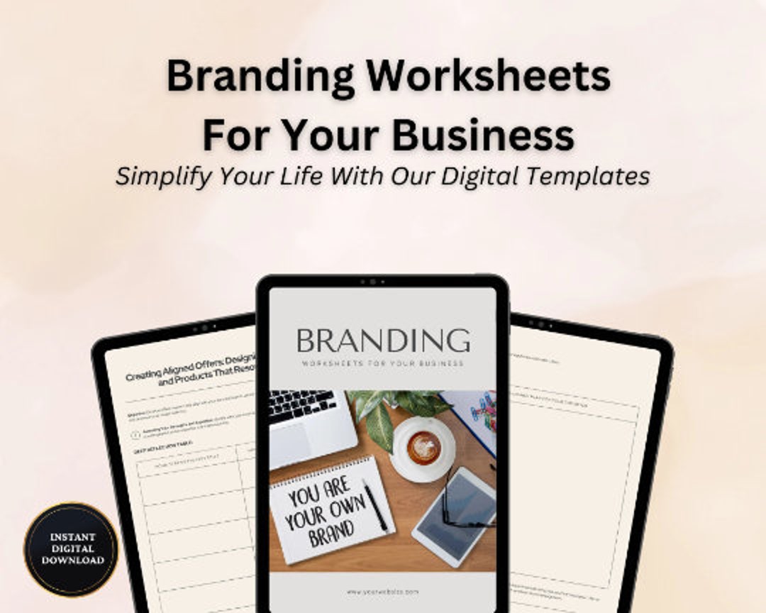 Business Branding Worksheets, Editable Canva Template, Brand Strategy ...
