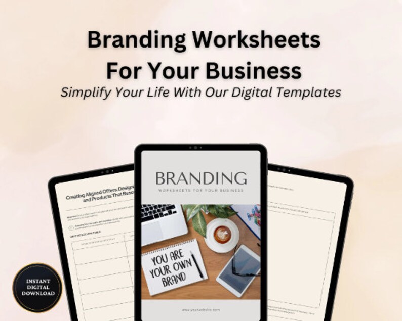 Business Branding Worksheets, Editable Canva Template, Brand Strategy ...