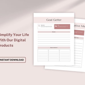 Kids Fun Sheet, Goal Getter Template, Editable Thought Challenging ...