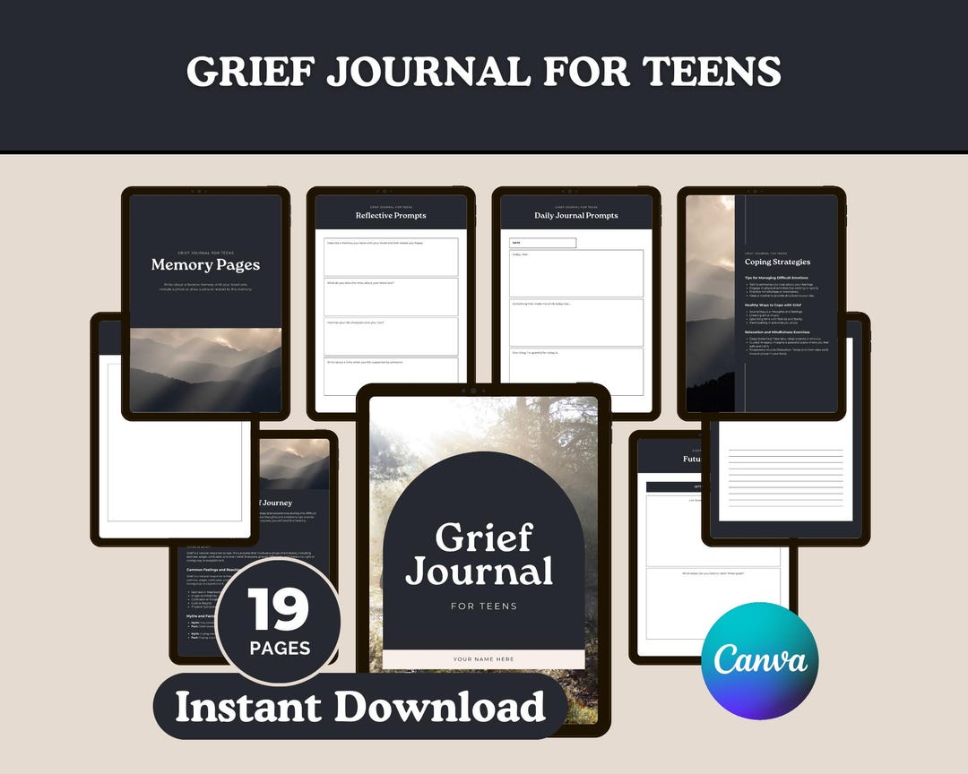 Teen Grief Journal: Digital Prompts for Daily Coping, Memory & Future ...