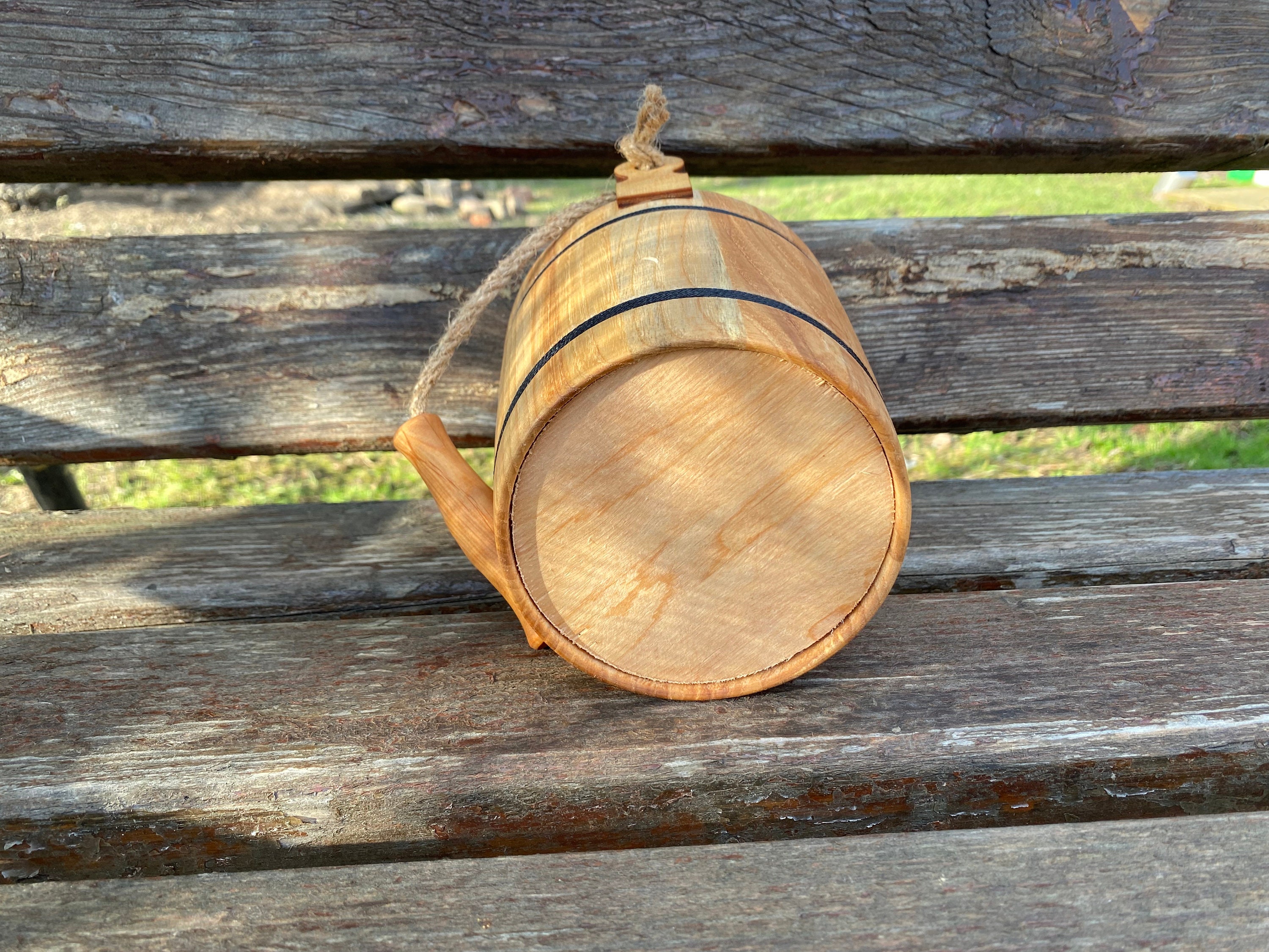 Wooden Bath Bucket Small Wooden Bucket 1 Liter 0.26 Gallon - Etsy