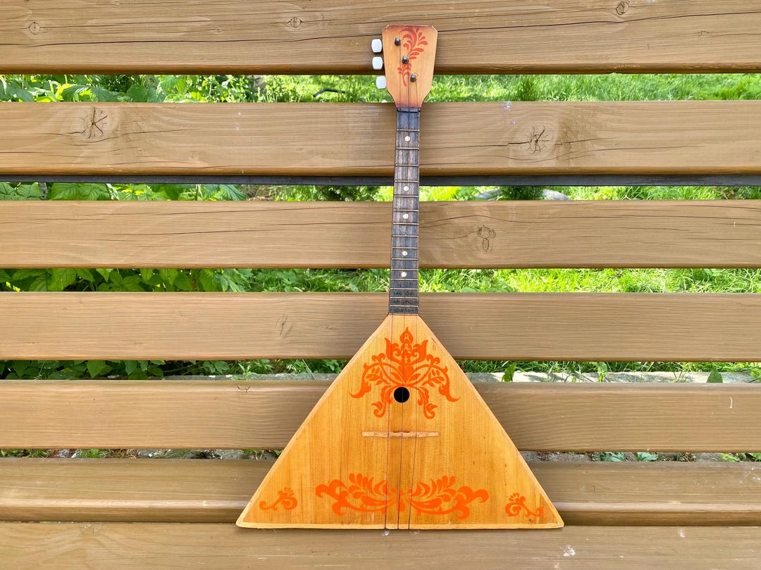 Vintage Old Balalaika, Made in the USSR, 3 Strings, Natural Wood ...