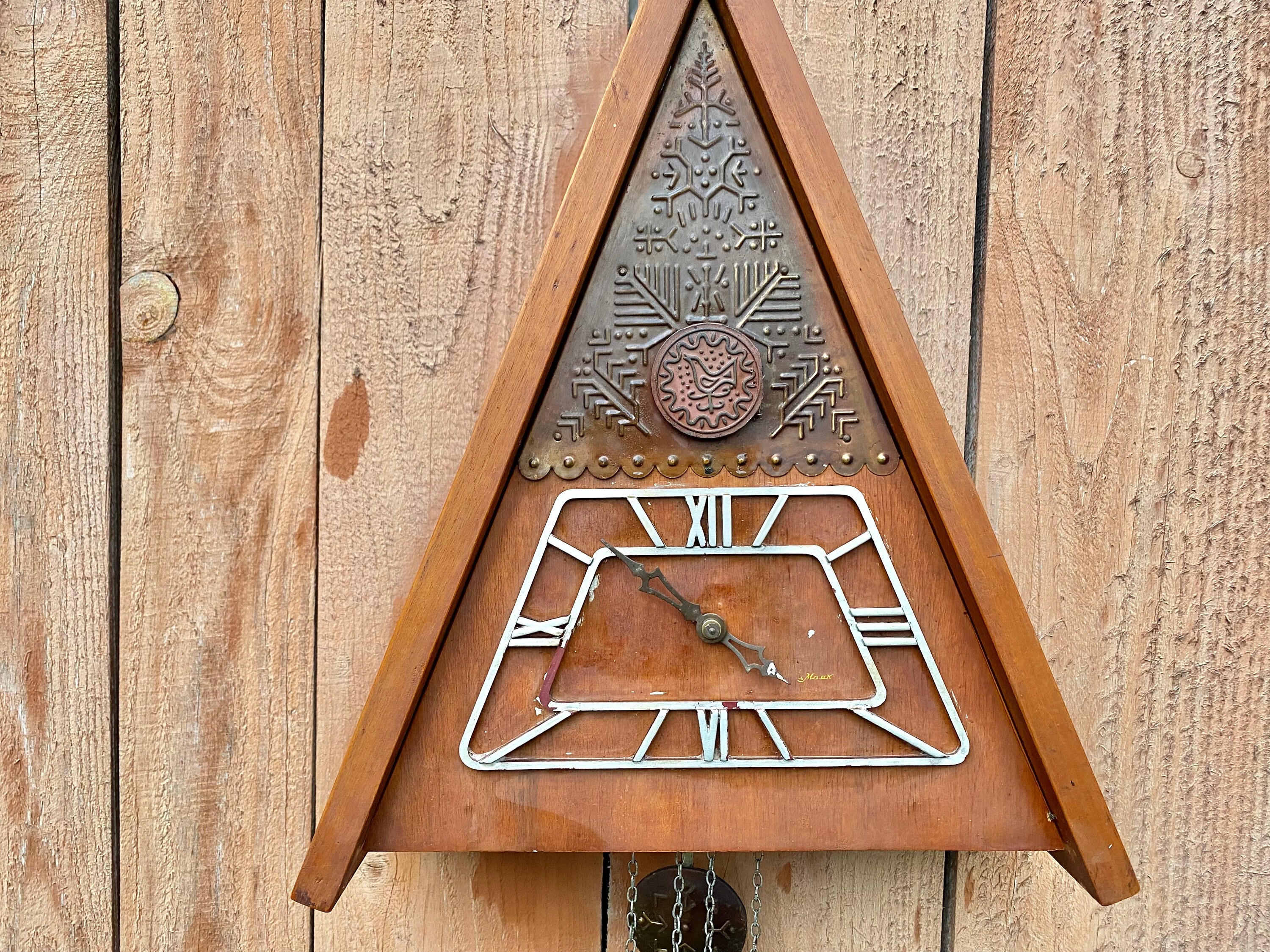 Soviet Vintage Cuckoo Clock, USSR Clock, Wooden Clock, Soviet Working ...