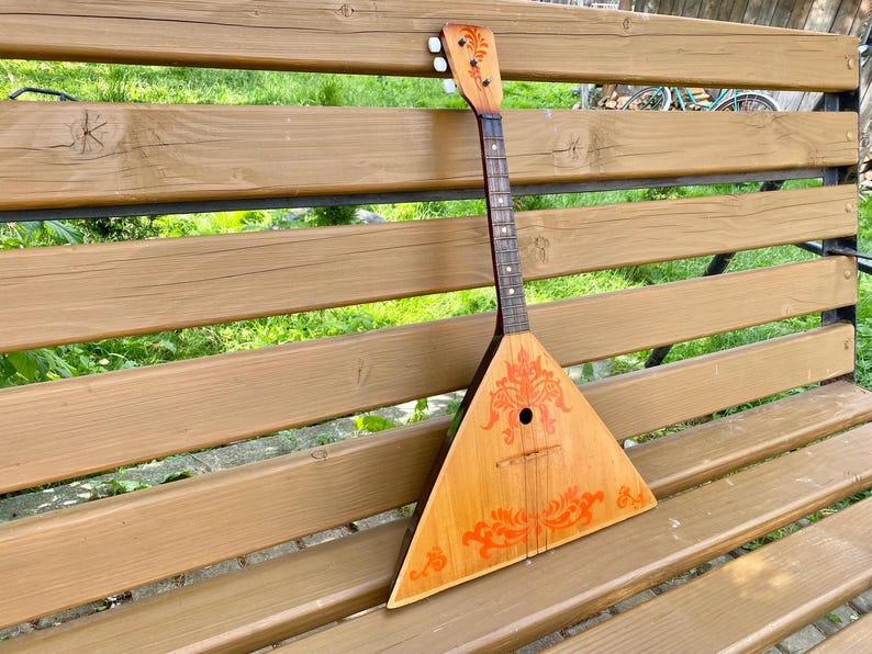 Vintage Old Balalaika, Made in the USSR, 3 Strings, Natural Wood ...