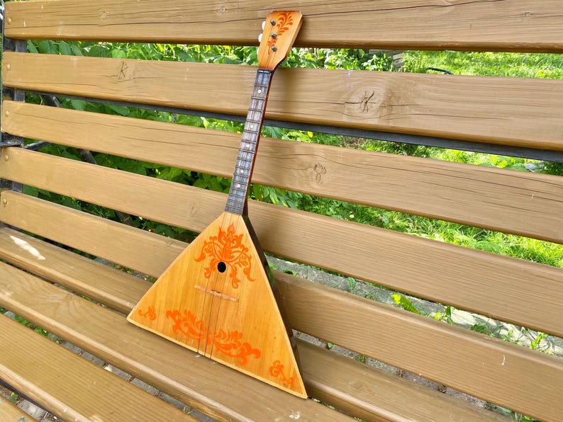 Vintage Old Balalaika, Made in the USSR, 3 Strings, Natural Wood ...