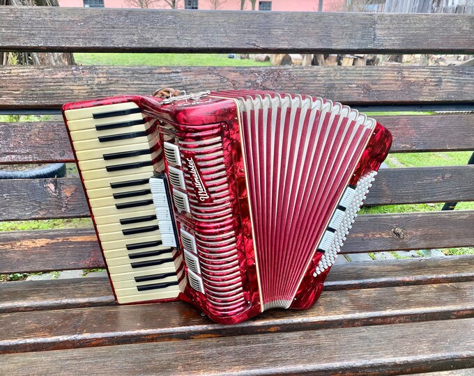 Vintage Accordion Weltmeister Piano Accordion 96 Bass Buttons Made in ...