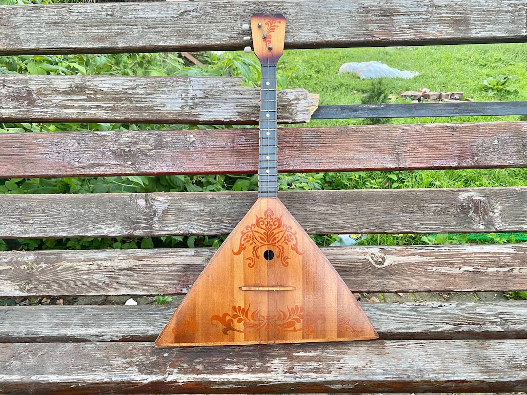 Vintage Old Balalaika, Made in the USSR, 3 Strings, Natural Wood ...