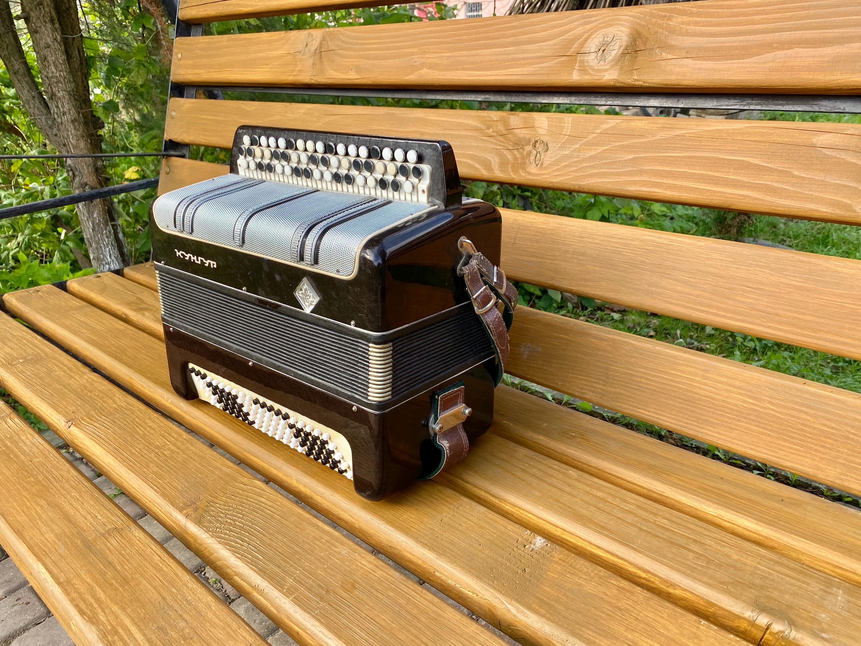 Russian Bayan Kungur 3 Rows 100 Bass, Chromatic Button Accordion ...