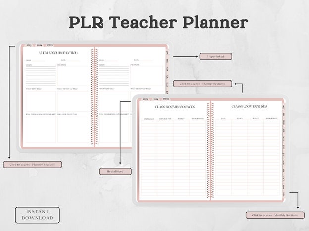 Digital Teacher Planner Digital Download Lesson Planner Academic ...