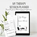 Therapy Session Planner | Printable Editable | Journal | Mental Health ...