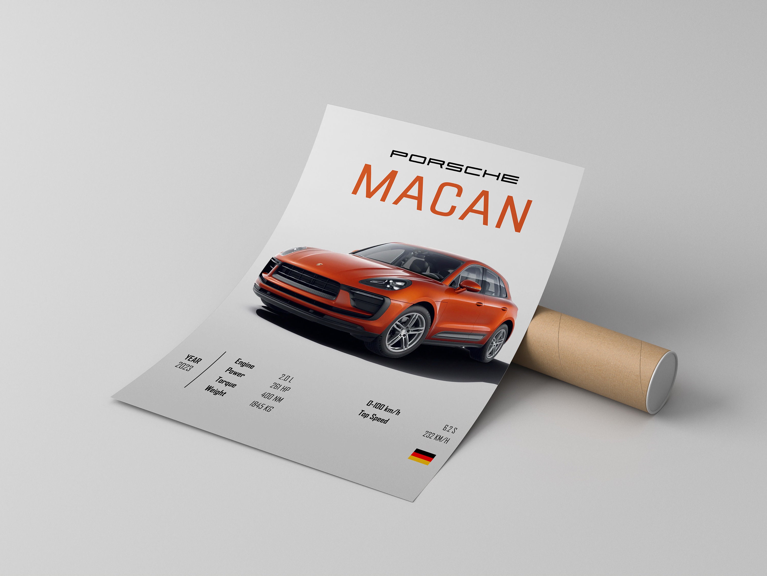Porsche Macan DIGITAL Car Poster / Wall Art / Office Decor for Men ...