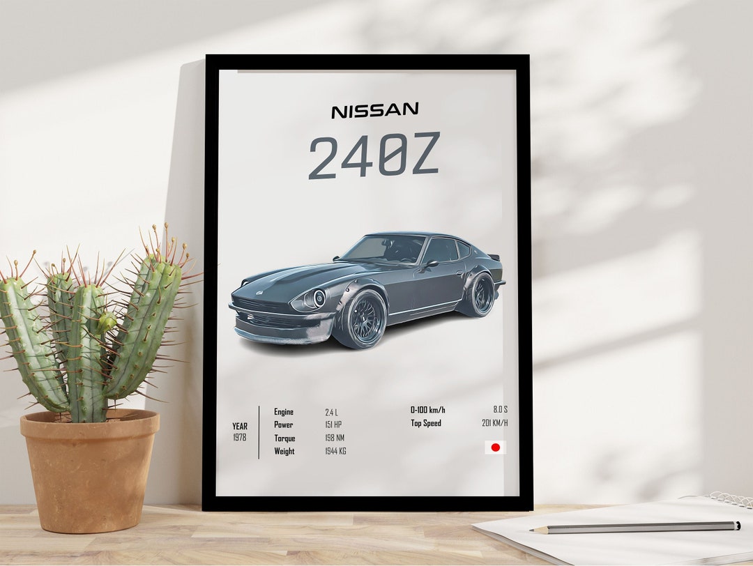 Nissan 240Z Prints / Vintage Car Poster / Gifts for Men / Old Car - Etsy