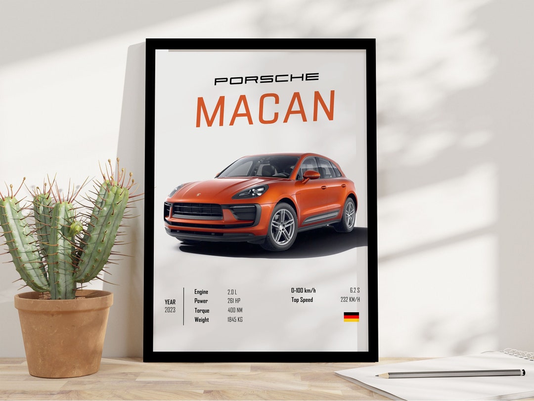 Porsche Macan DIGITAL Car Poster / Wall Art / Office Decor for Men ...