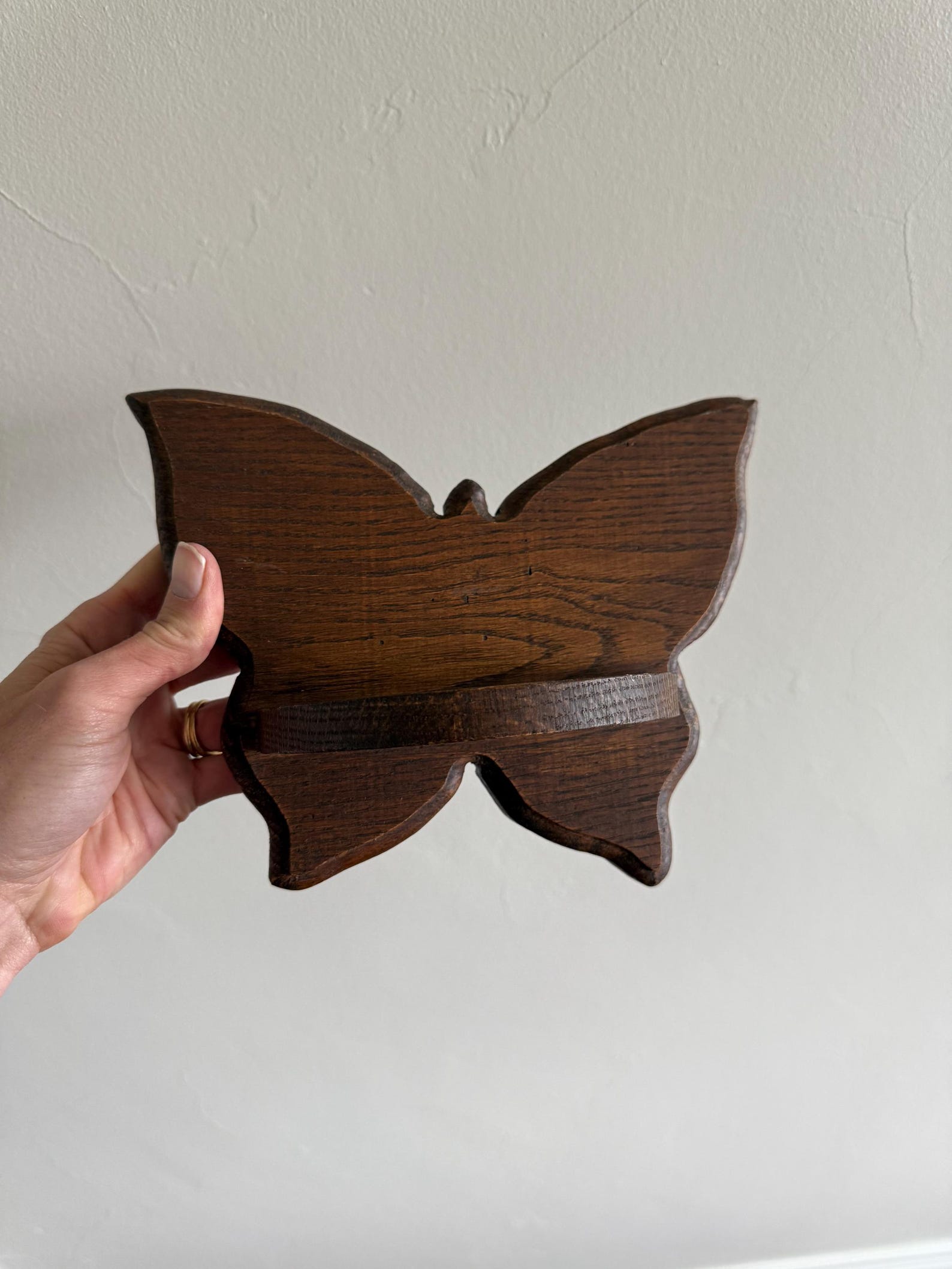 Vintage Wood Butterfly Wall Shelf, Cottagecore Butterfly Shape Wall ...