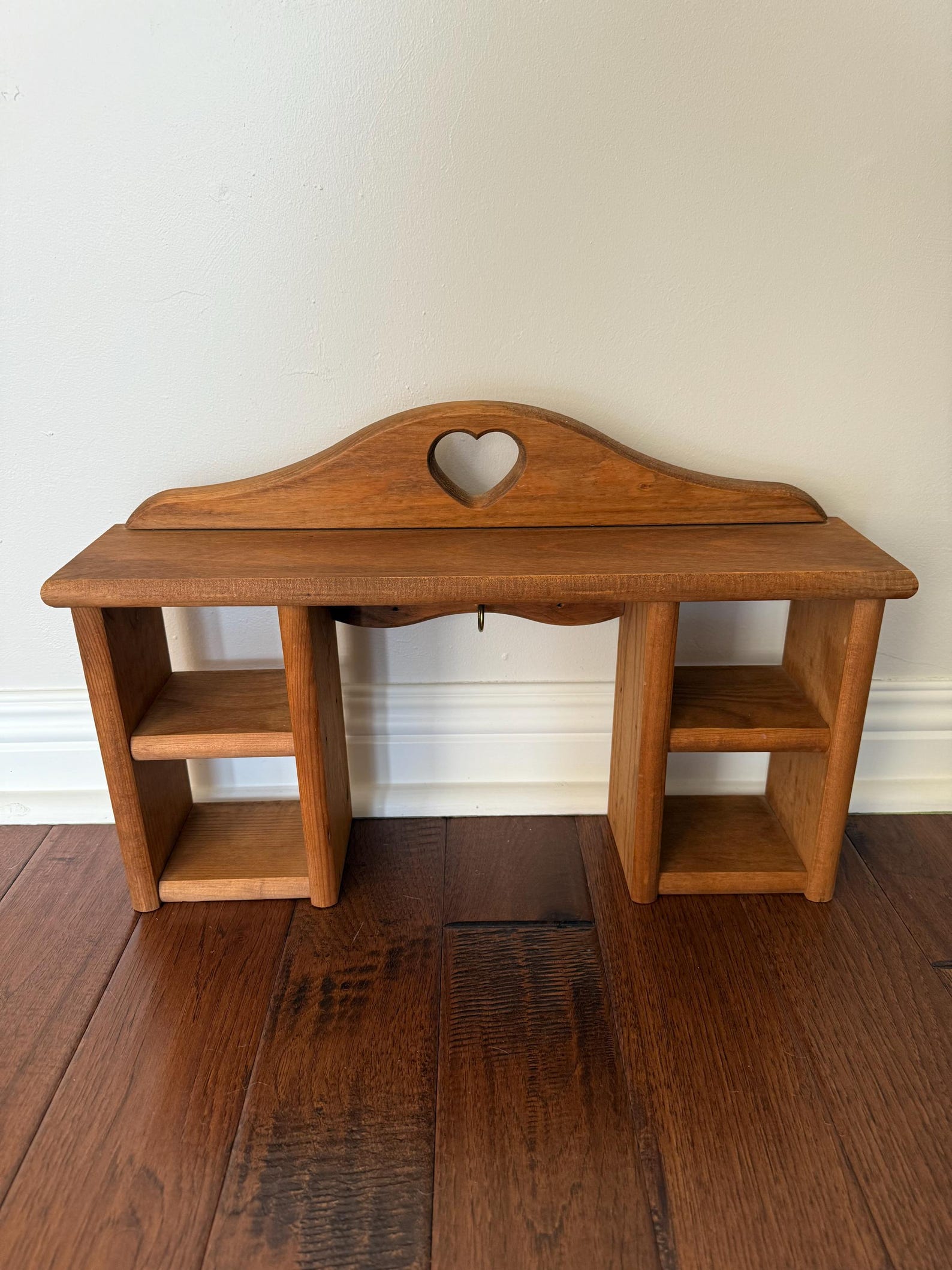 Wood Heart Shadow Box, Cottagecore Heart Shape Wall Curio Knick Knack ...