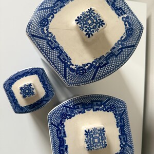 Vintage Blue Willow Canister Set, Blue and White Chinese Tea, Coffee ...