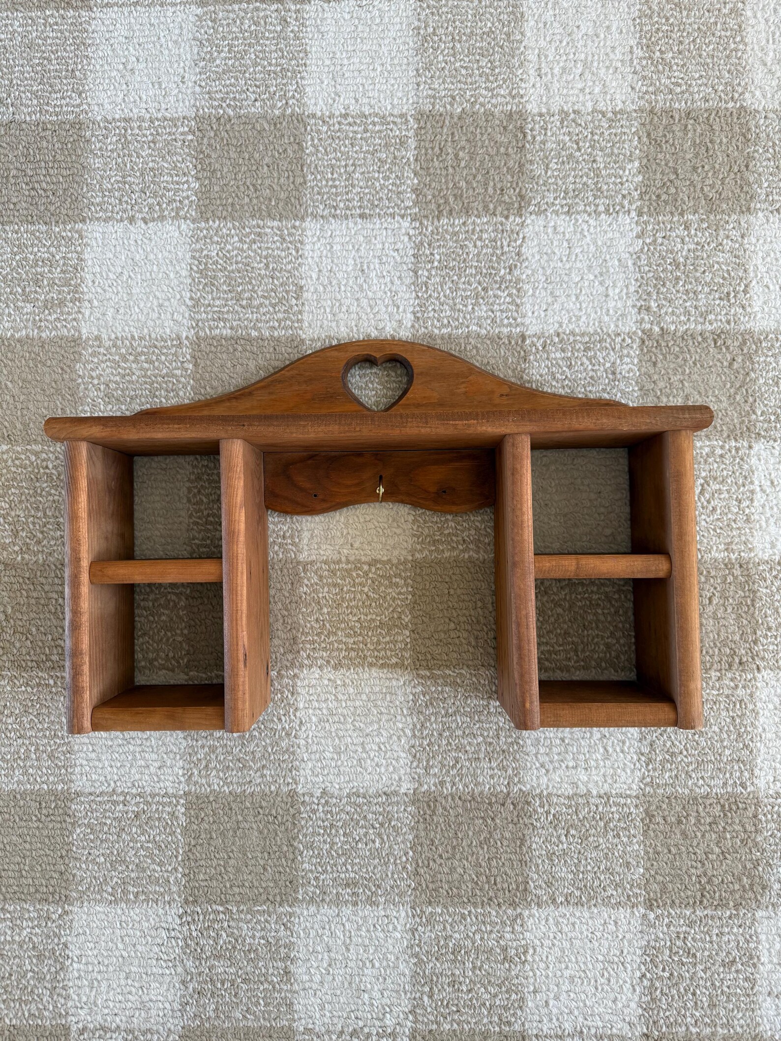 Wood Heart Shadow Box, Cottagecore Heart Shape Wall Curio Knick Knack ...