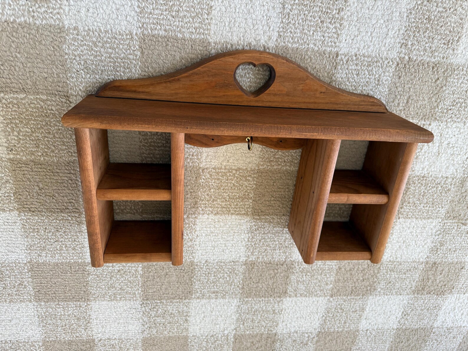 Wood Heart Shadow Box, Cottagecore Heart Shape Wall Curio Knick Knack ...