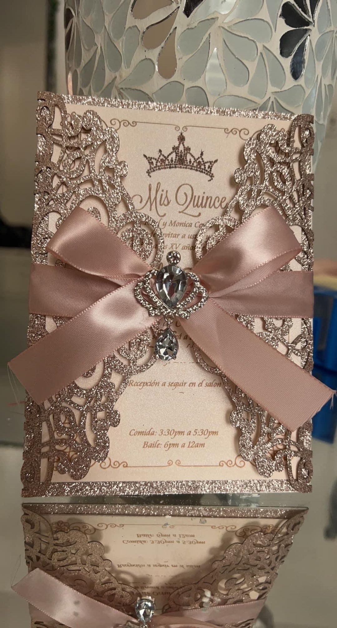 Invitación de quinceañera de rubor y oro rosa, dulce 16, invitación de ...