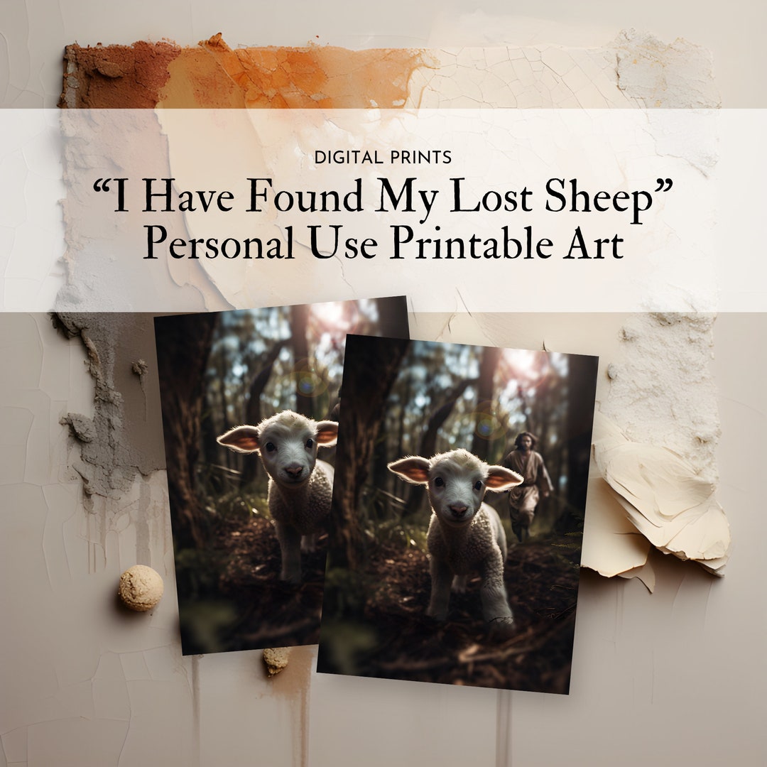 Digital Prints "i Have Found My Lost Sheep" Christian Art Ministering ...