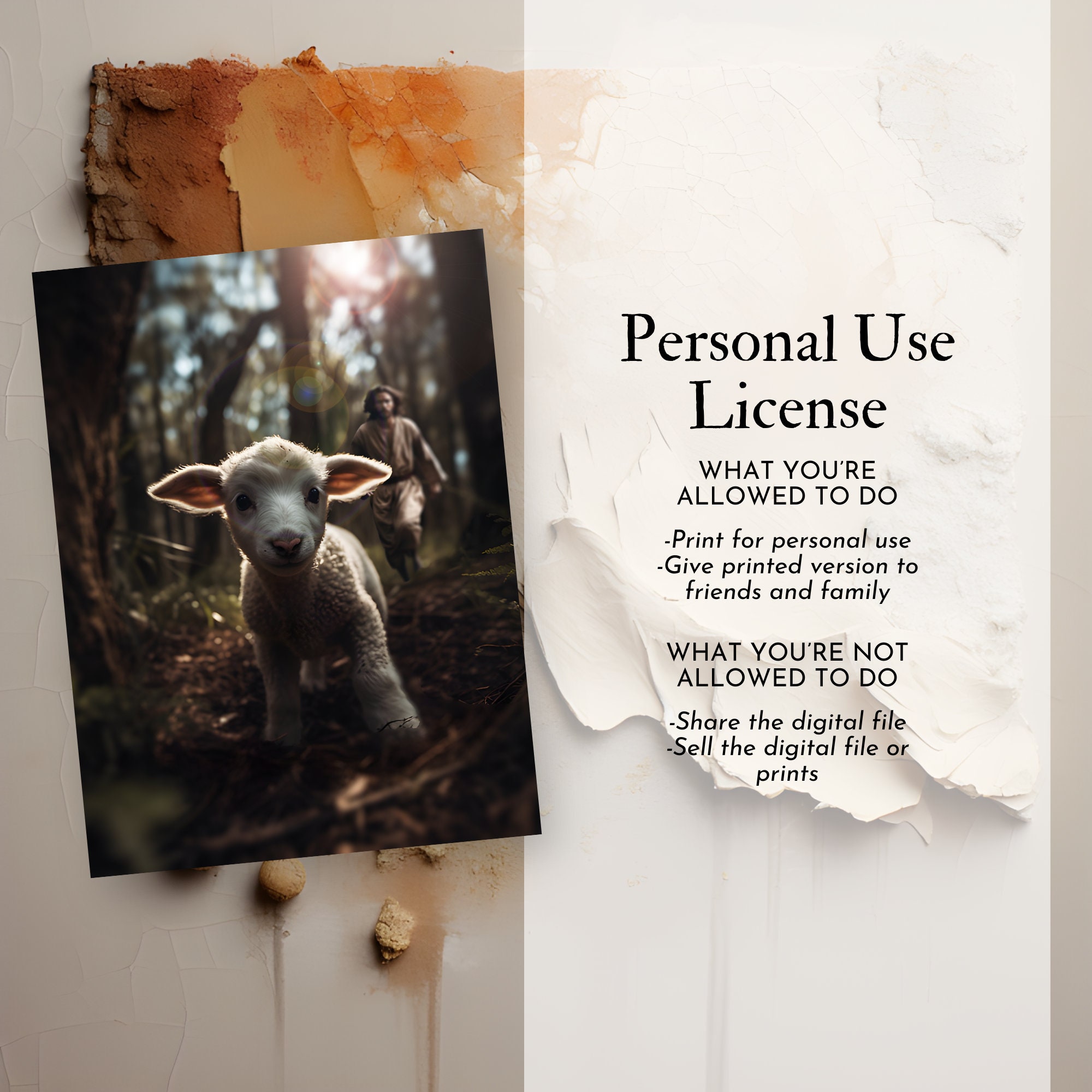 Digital Prints "i Have Found My Lost Sheep" Christian Art Ministering ...