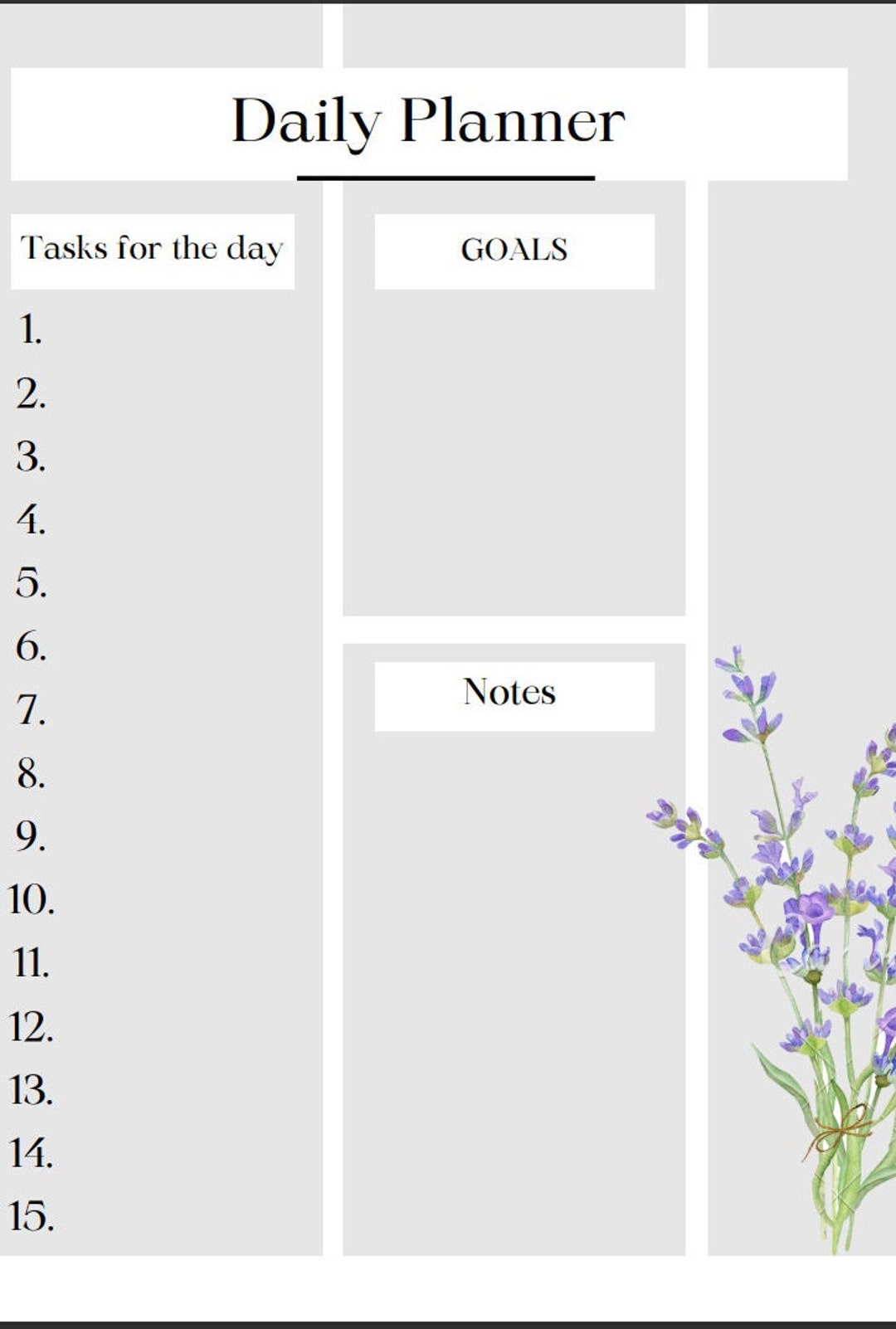 Digital Daily Planner Template for Your Daily Goals, Customized Digital ...
