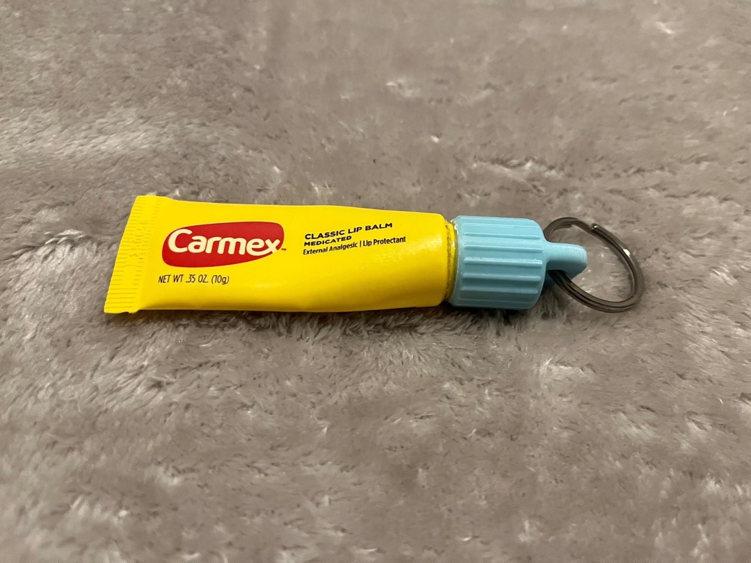 3D Printed Keychain Cap for Carmex Lip Balm - Etsy
