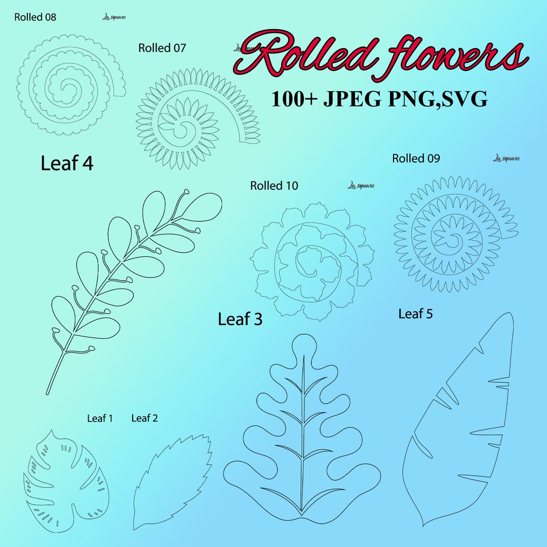 Rolled Flower Svg, 3D Flower Svg, Paper Flower Svg, Flower Roll Svg ...