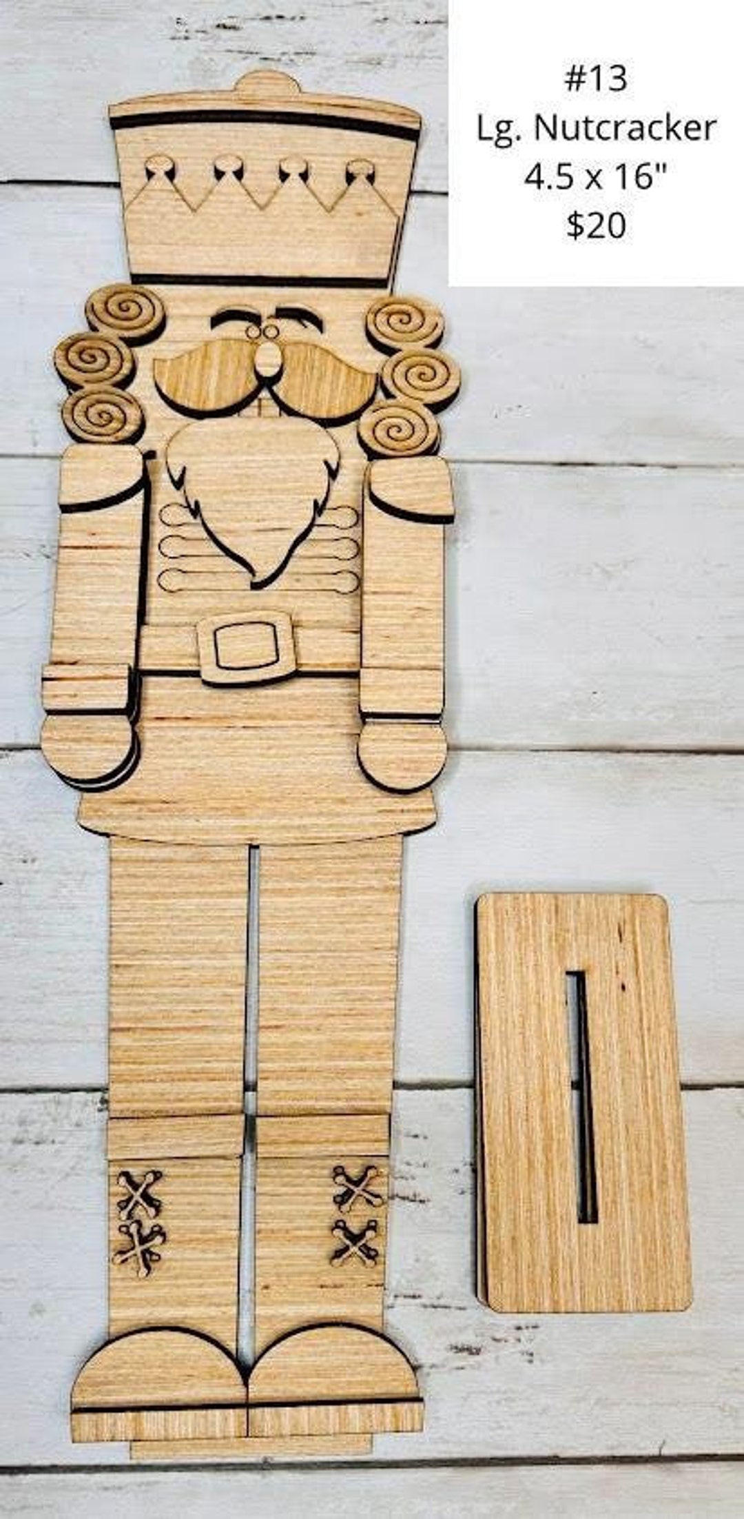 Large Nutcracker, DIY Craft Kit, Christmas Kits, Christmas Craft ...