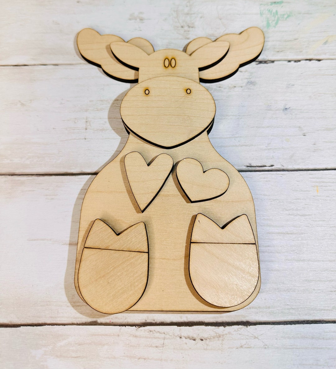 DIY Craft Kit, DIY, Home Decor, Moose Craft Kit, Wood Crafting Kit ...