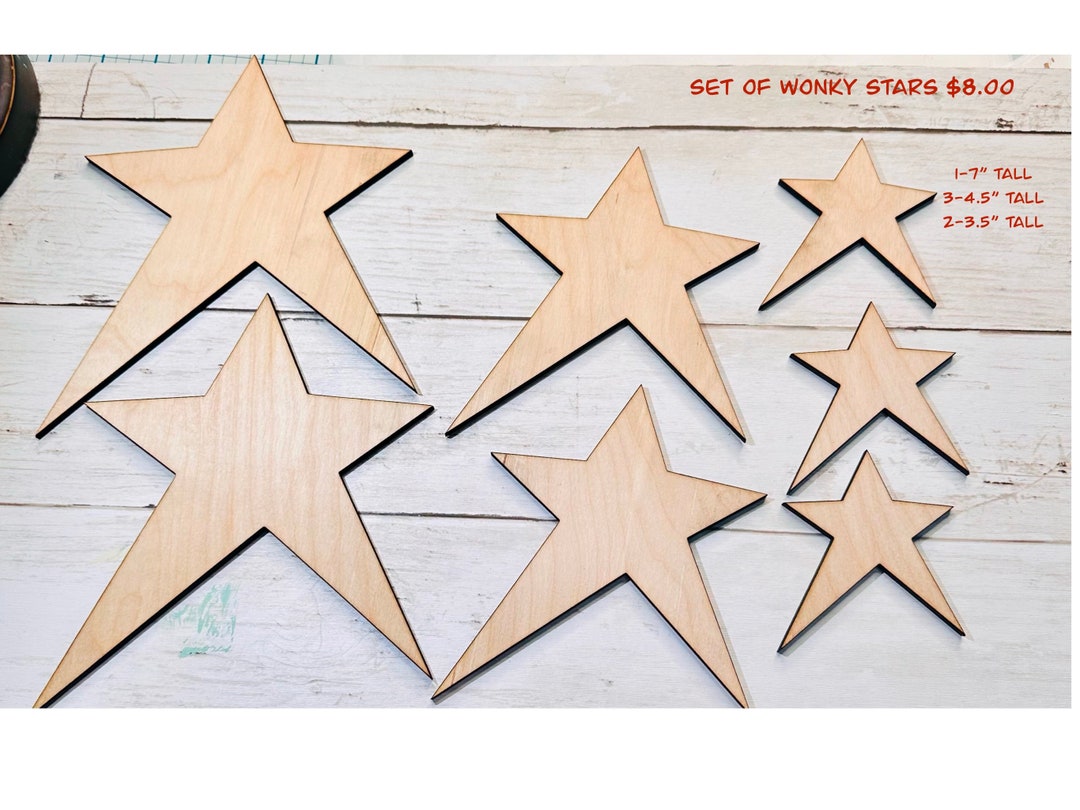 DIY Craft Kit, Set of Wonky Stars, Family and Kids Crafts, Holiday Home ...