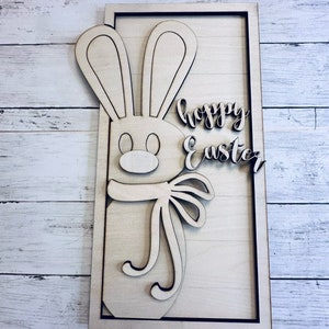 DIY Craft Kit, DIY,1/4 Birch Wood, Easter, Small Hoppy Easter Sign - Etsy