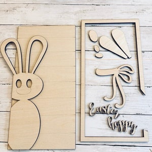 DIY Craft Kit, DIY,1/4 Birch Wood, Easter, Small Hoppy Easter Sign - Etsy