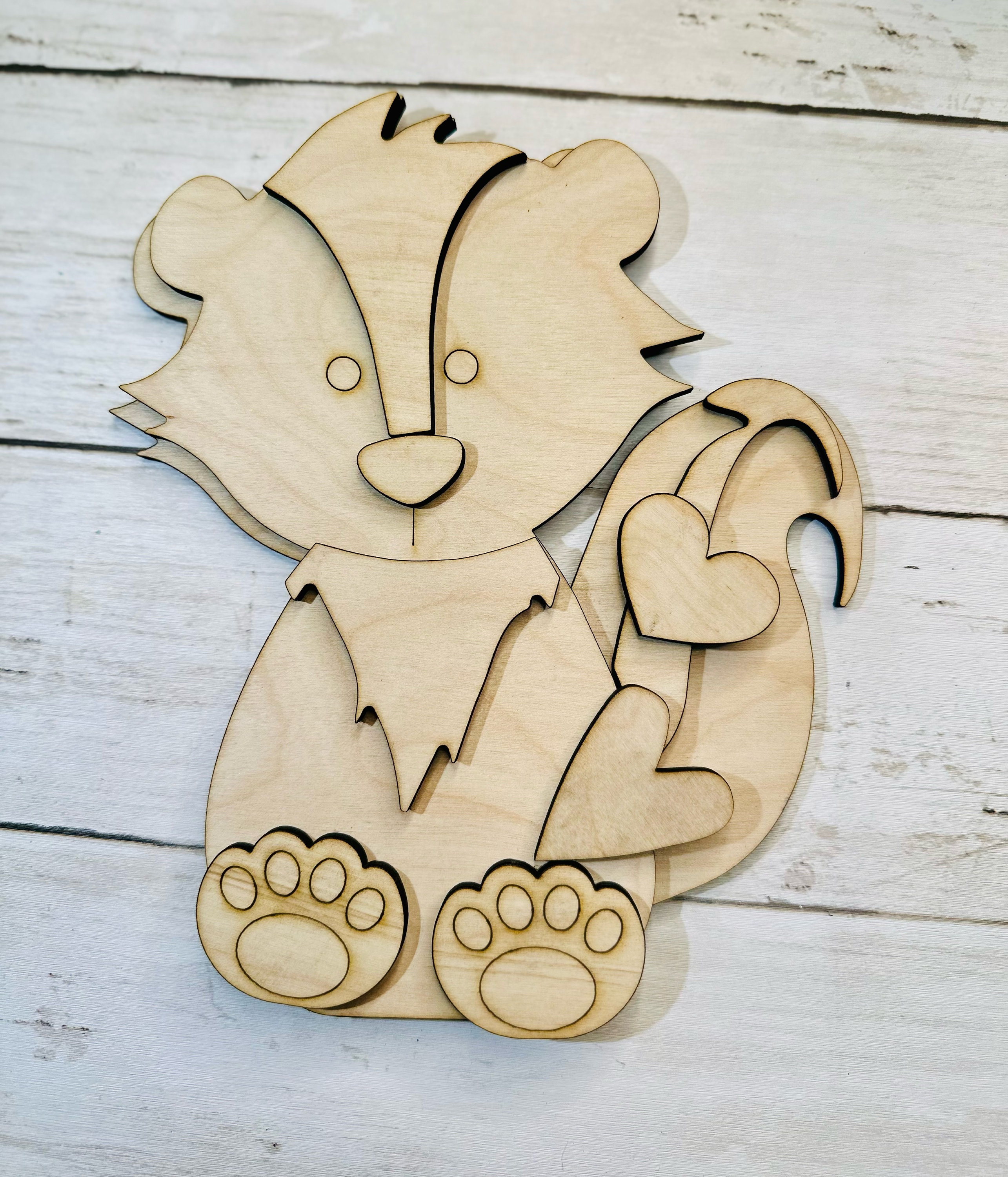 DIY Craft Kit, DIY, Home Decor, Skunk Craft Kit, Wood Crafting Kit ...