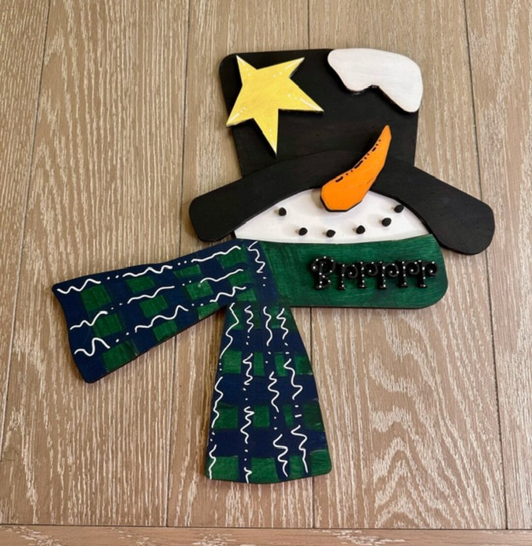 DIY Craft Kit, Birch Wood Snowman Brrr Sign, DIY, Winter, Whimsical ...