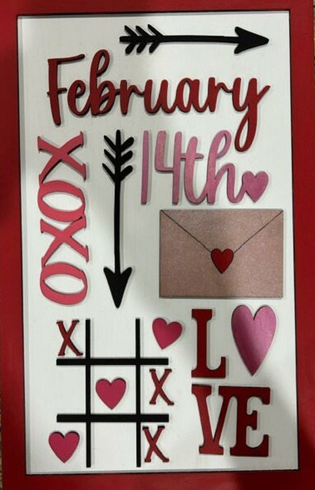 DIY Craft Kit, February Collage Sign. Family and Kids Crafts, Holiday ...