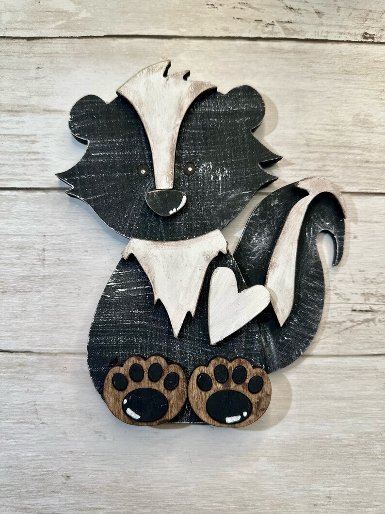 DIY Craft Kit, DIY, Home Decor, Skunk Craft Kit, Wood Crafting Kit ...