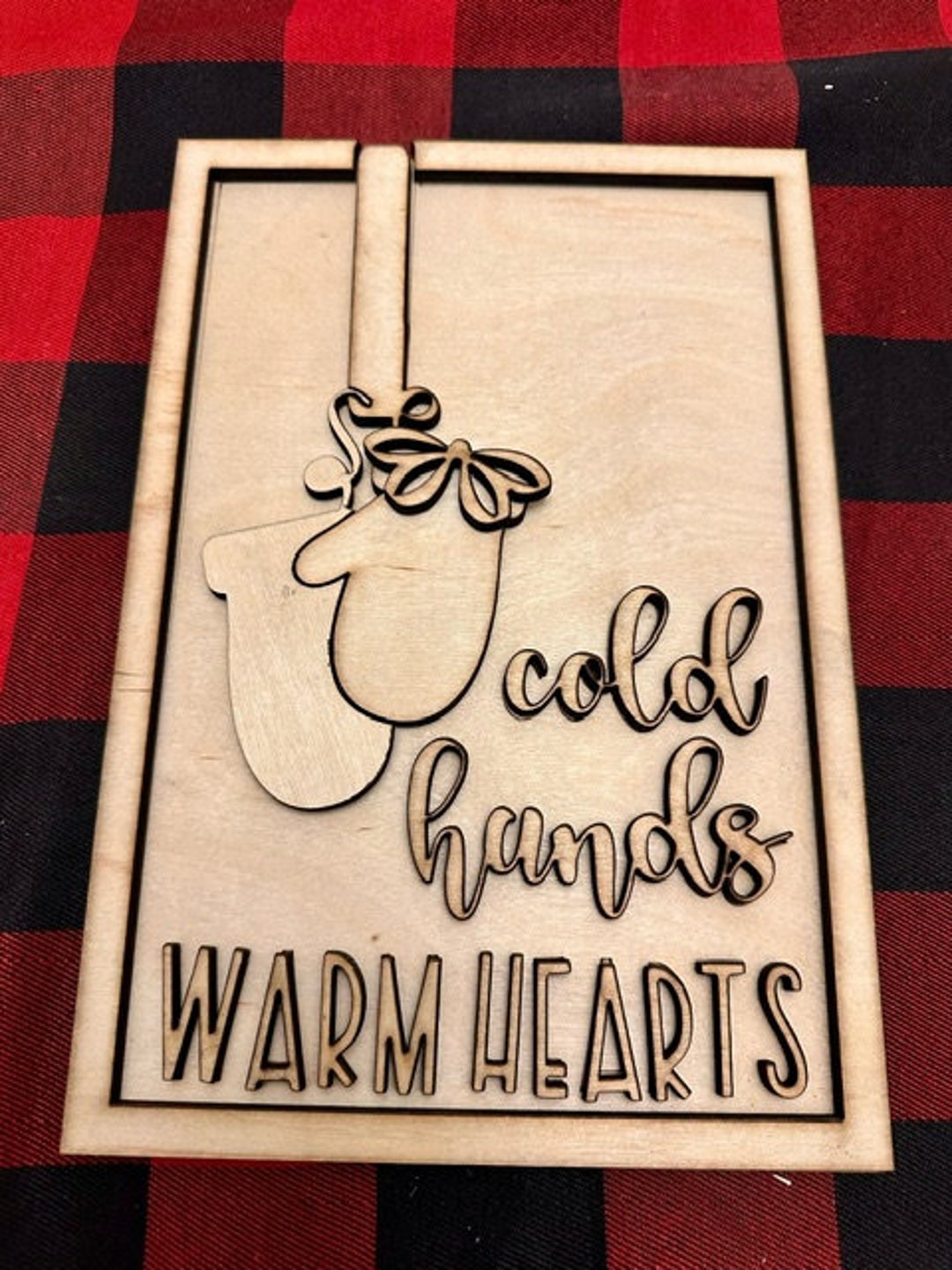 DIT Kit, Cold Hands Warm Hearts Sign, DIY, Winter, Whimsical - Etsy