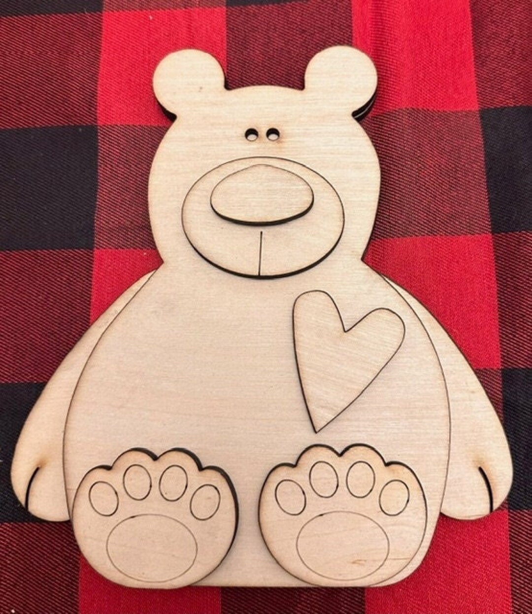 DIY Craft Kit, DIY, Home Decor, Bear Craft Kit, Wood Crafting Kit, Kids ...