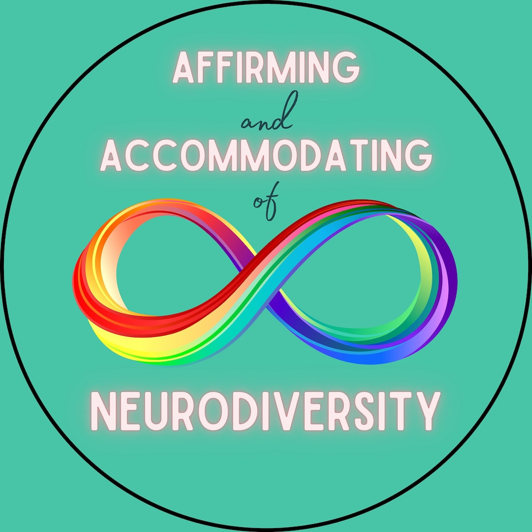 Round Neurodiversity Affirming Sticker (4 Inches) - Etsy