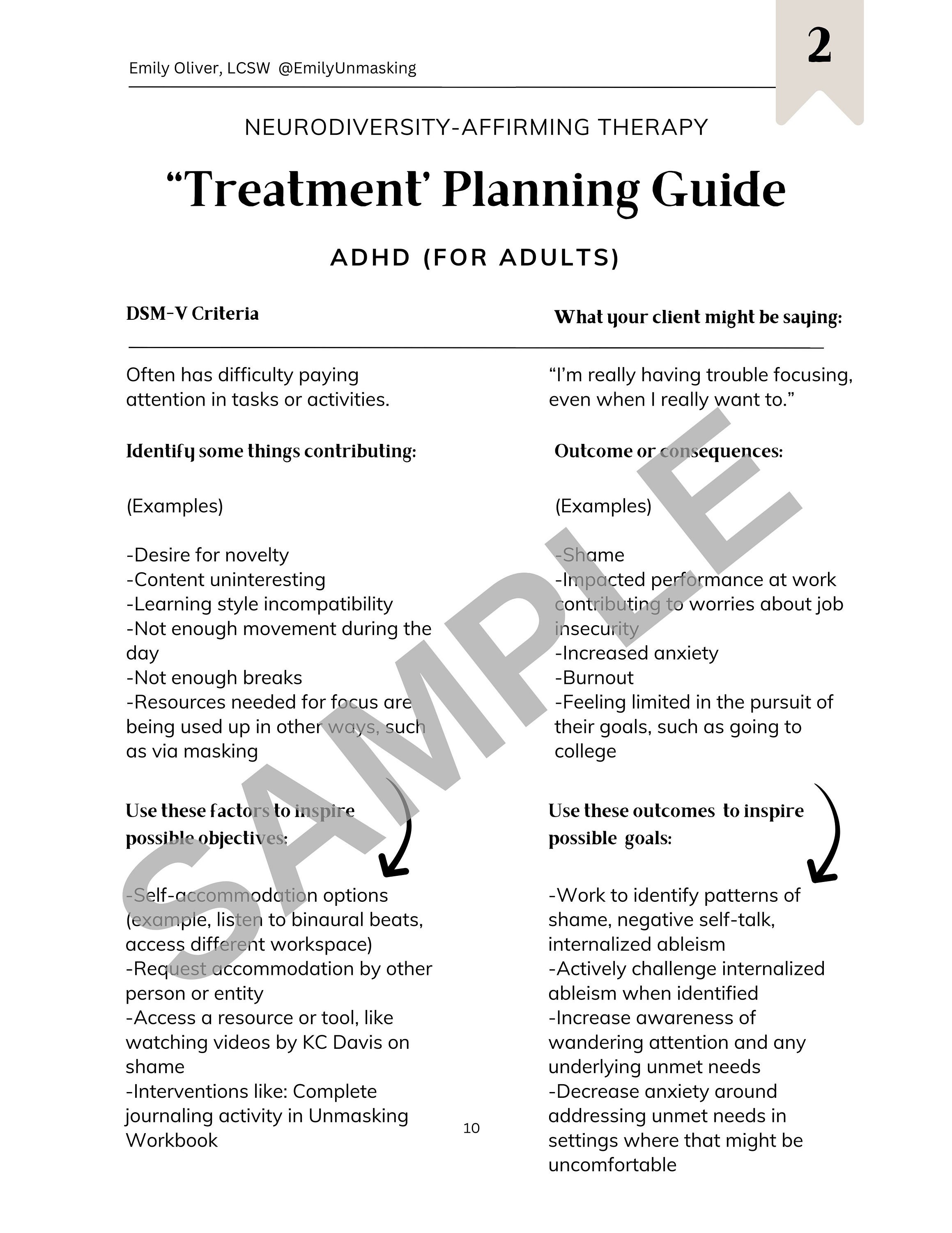 Neurodiversity-affirming Treatment Planning Guide for Therapists - Etsy
