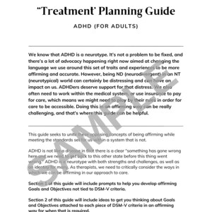 Neurodiversity-affirming Treatment Planning Guide for Therapists - Etsy