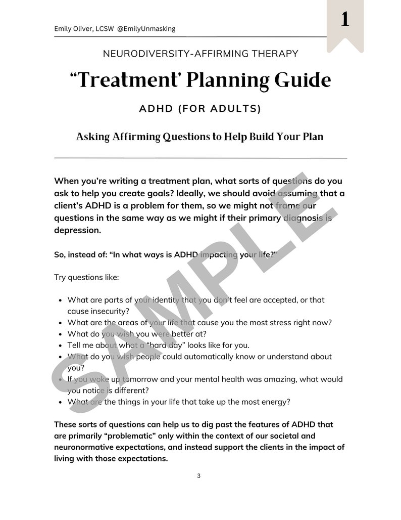 Neurodiversity-affirming Treatment Planning Guide for Therapists - Etsy