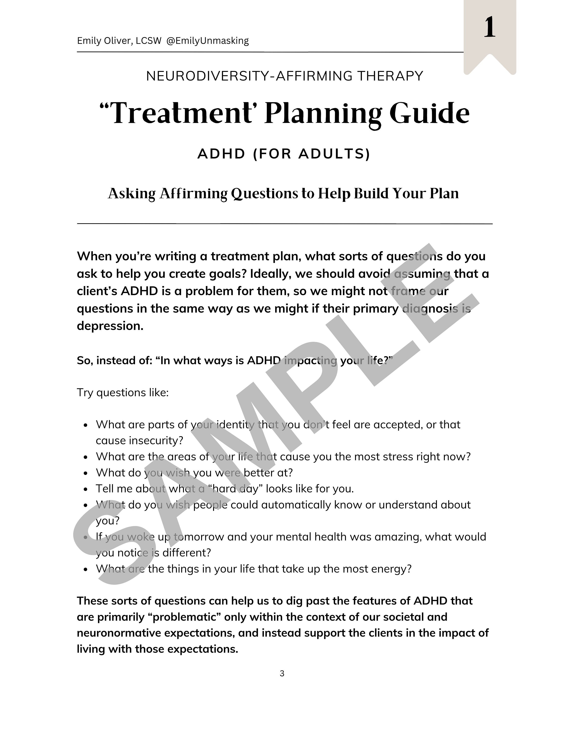 Neurodiversity-affirming Treatment Planning Guide for Therapists - Etsy