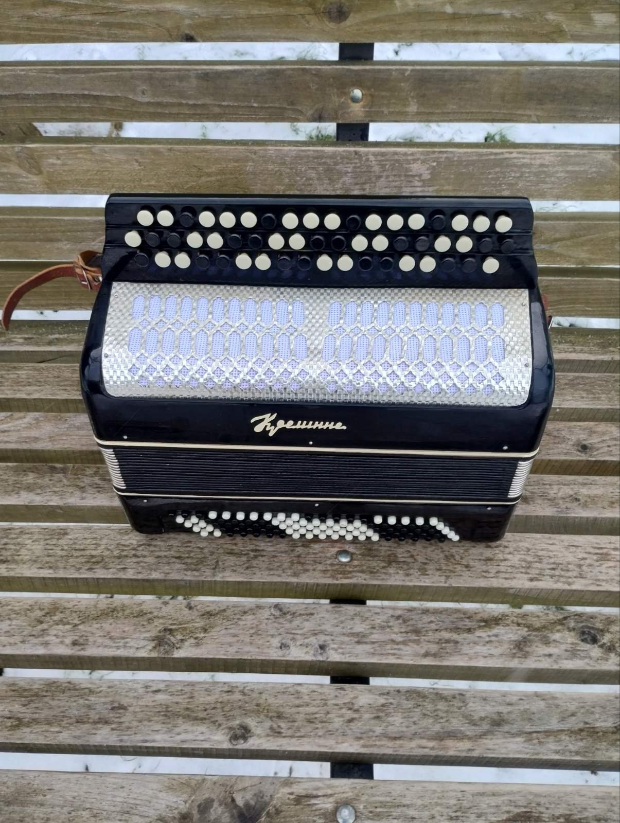 Rare Working Russian Accordion. Bayan, Button Accordion. Bayan Cremine ...