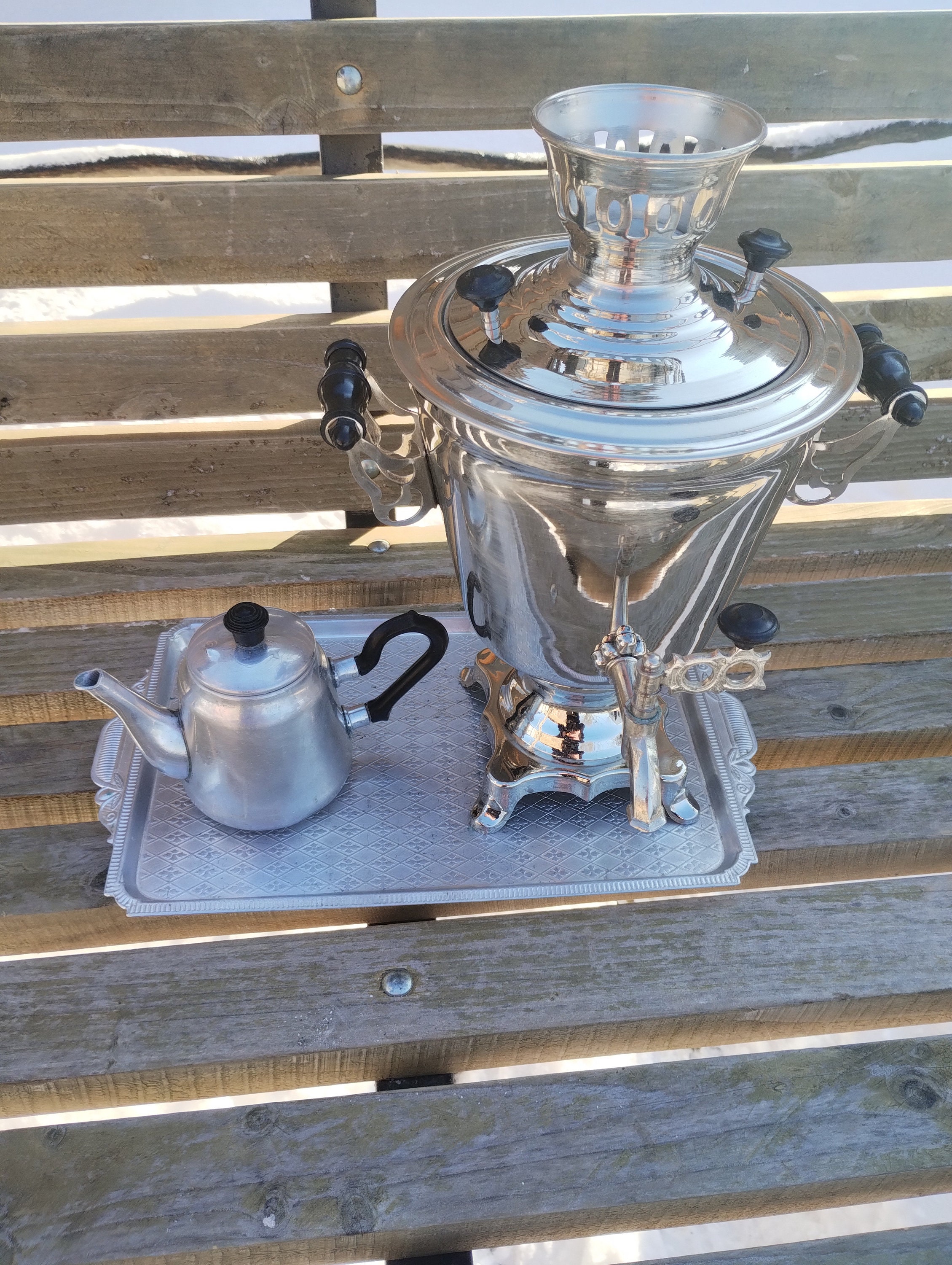 Vintage Russian Samovar. Electric Samovar. Teapot-water. Metal Teapot ...