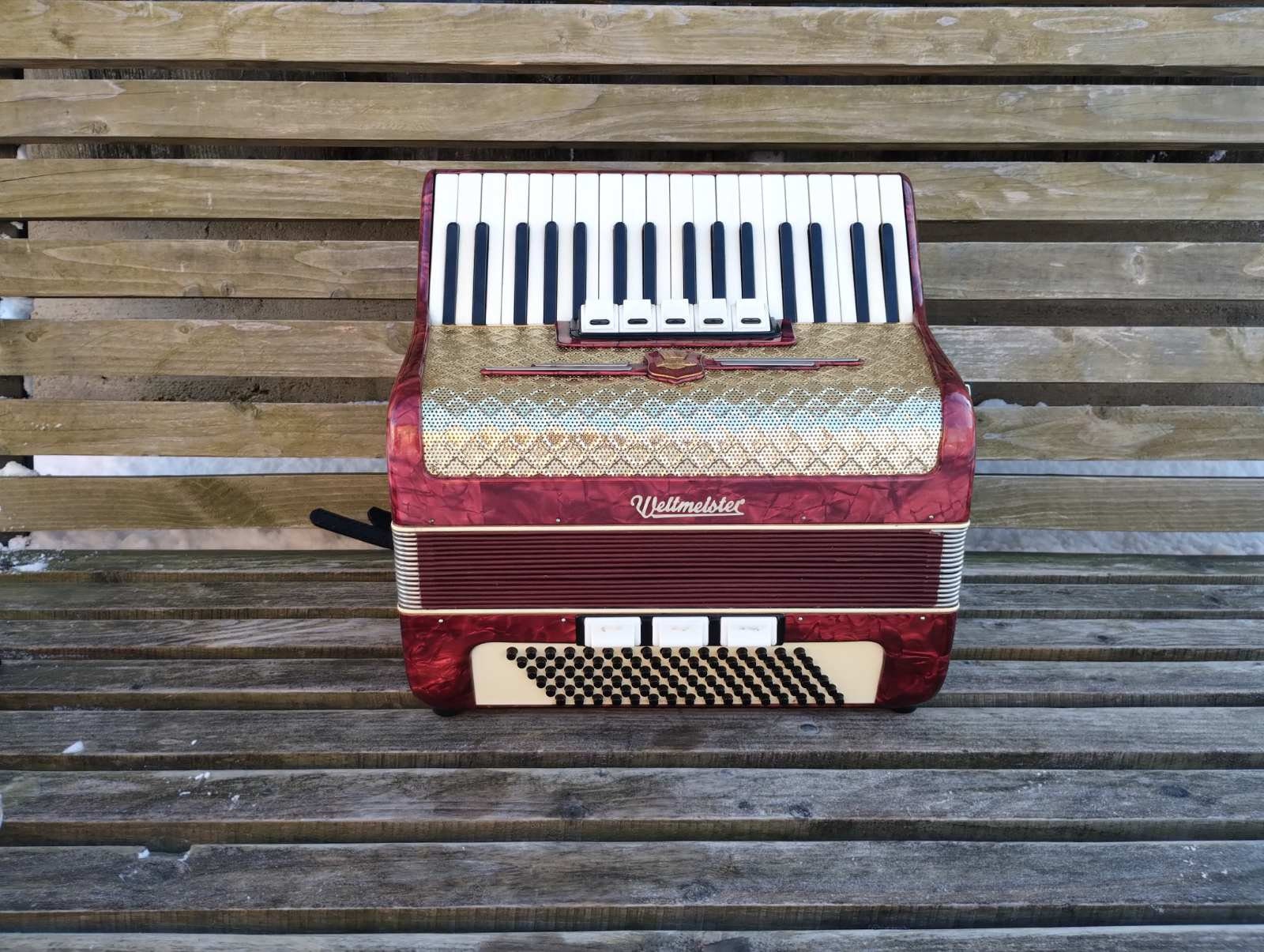 Vintage Accordion Weltmeister. Germany Accordion. Accordion 96 Bass ...