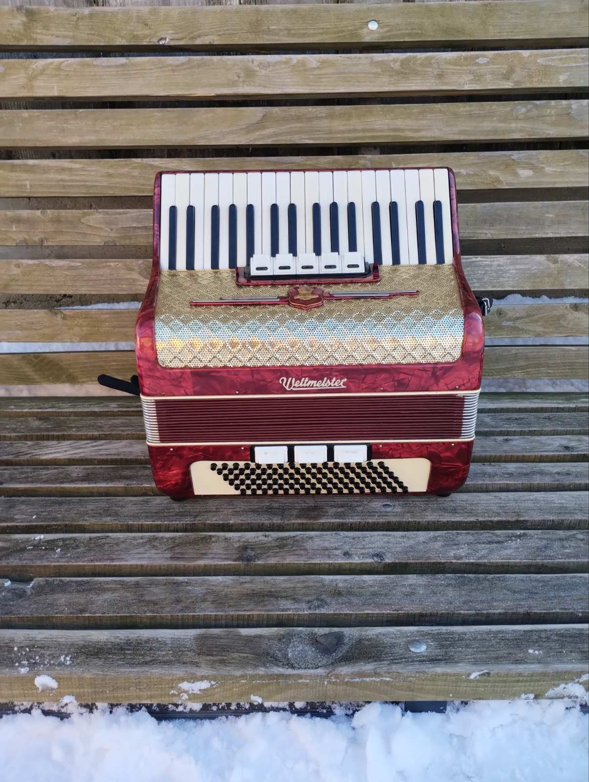 Vintage Accordion Weltmeister. Germany Accordion. Accordion 96 Bass ...